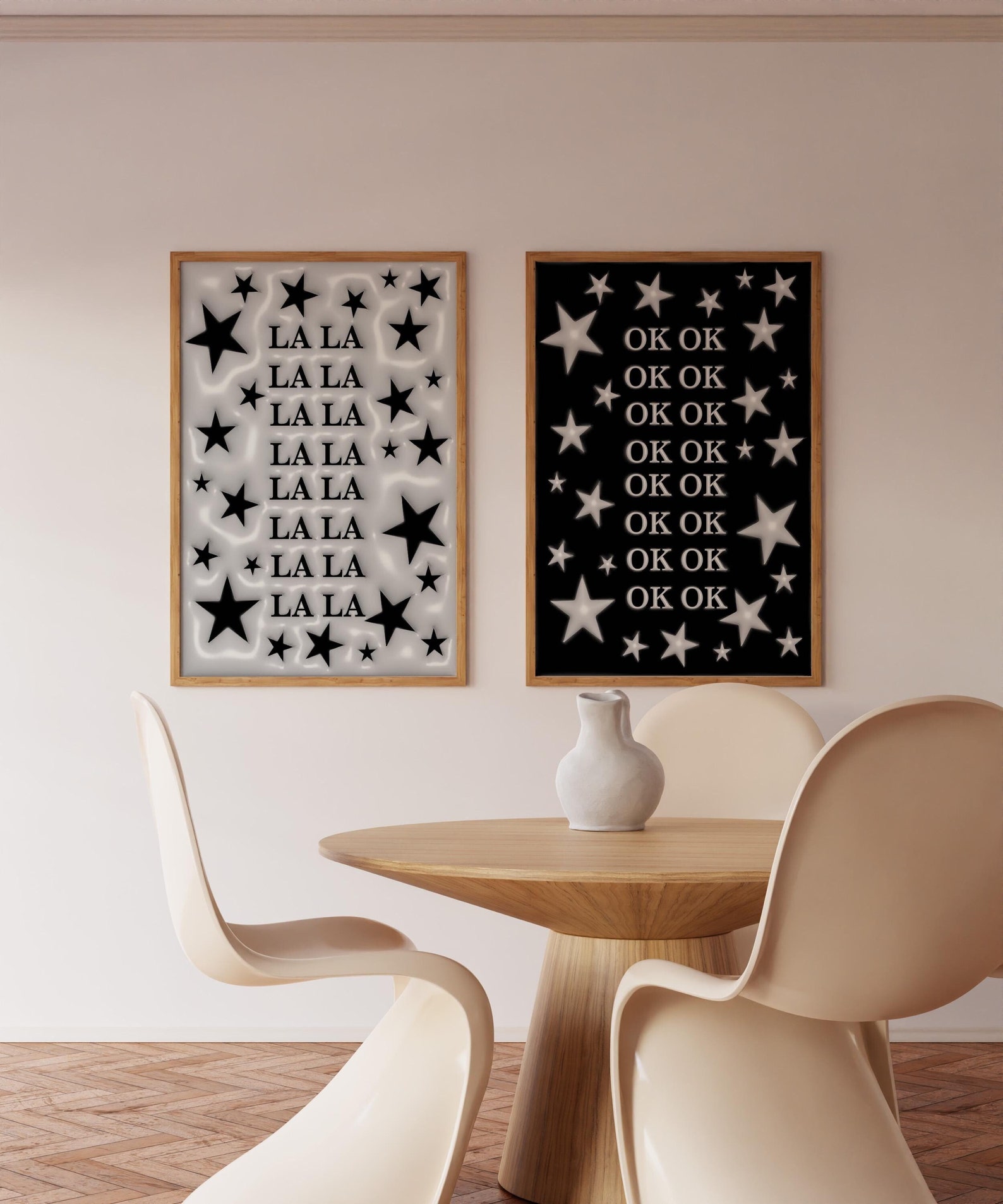 La La Ok Ok Print Couple Print 3D Pop Art Preppy Print Y2K Room Decor ...