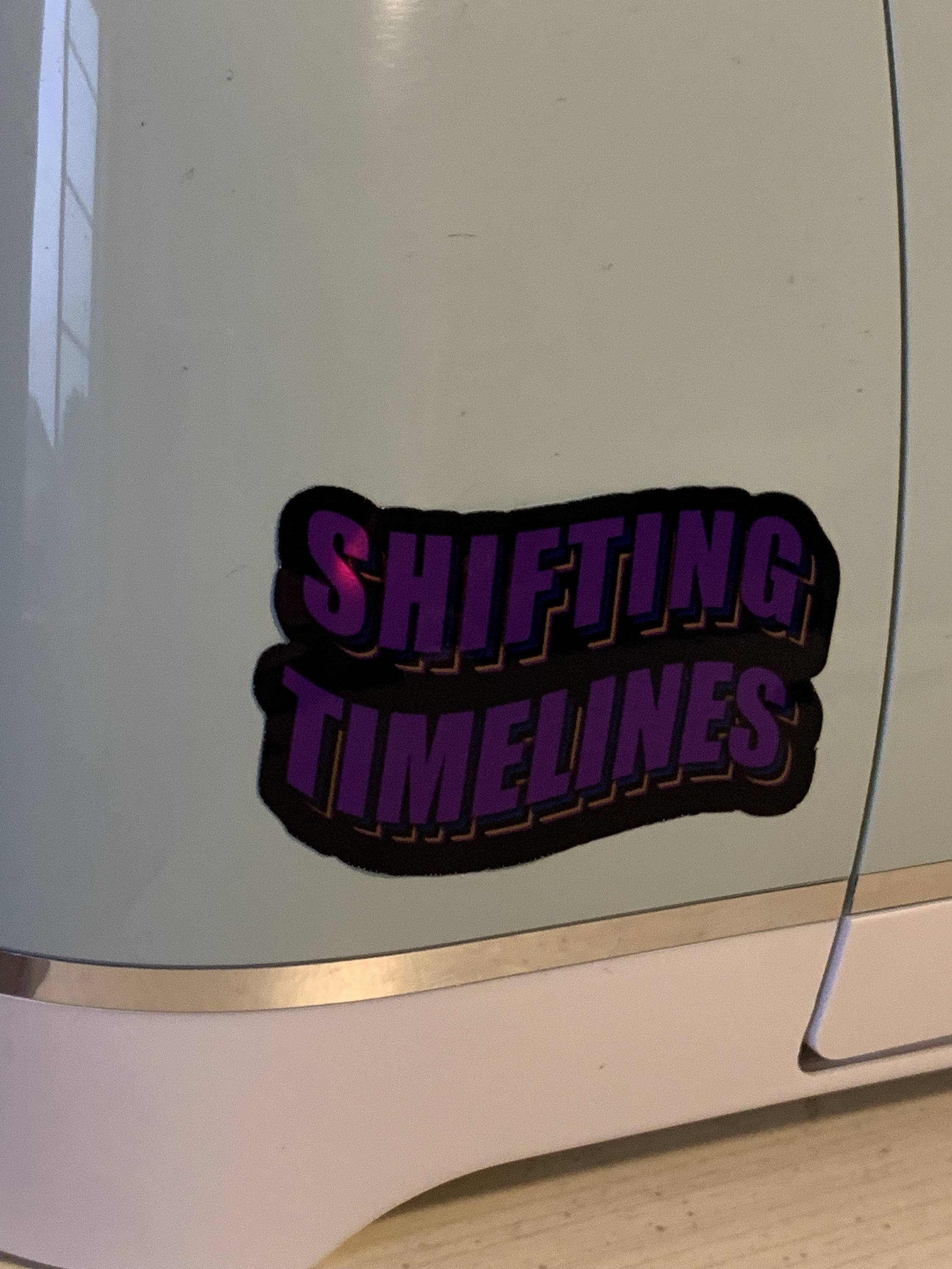Holographic Sticker, SHIFTING TIMELINES Sticker, Decal, Laptop Sticker ...