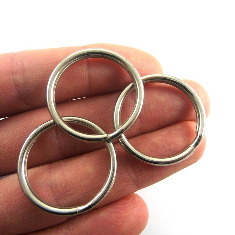 50 X 30mm Double Split Rings Key Rings 304 Stainless Steel Etsy