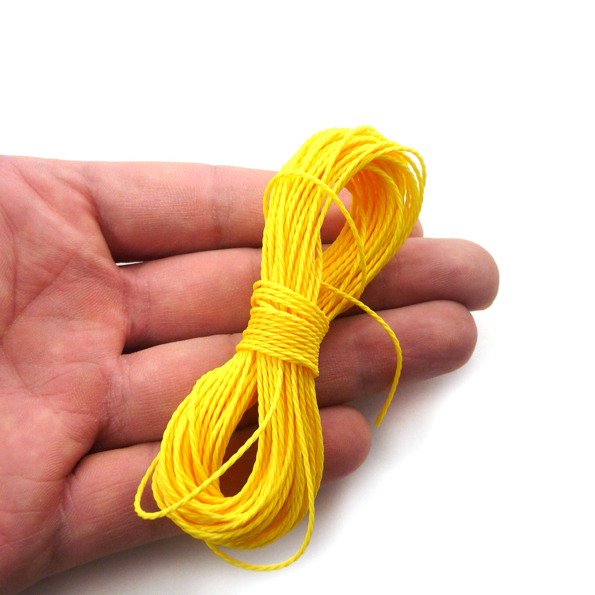 1mm geel polyester gewaxt koord PWC9 | Etsy