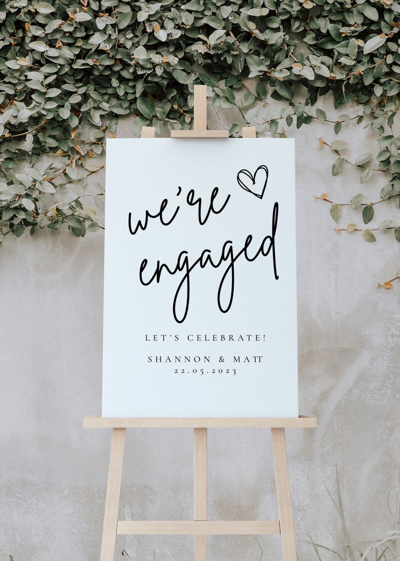 A2, A1, A3 Engagement Welcome Sign, Engagement Party Welcome Sign - Etsy UK