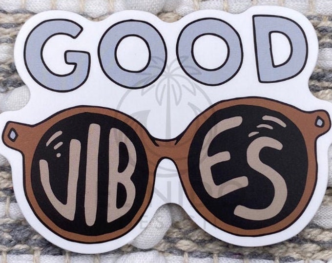Yellow Good Vibes Vinyl Sticker Best Friend Gift Laptop | Etsy