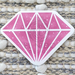 Pink Diamond Vinyl Sticker, Best Friend Gift, Laptop Decals, Cute ...