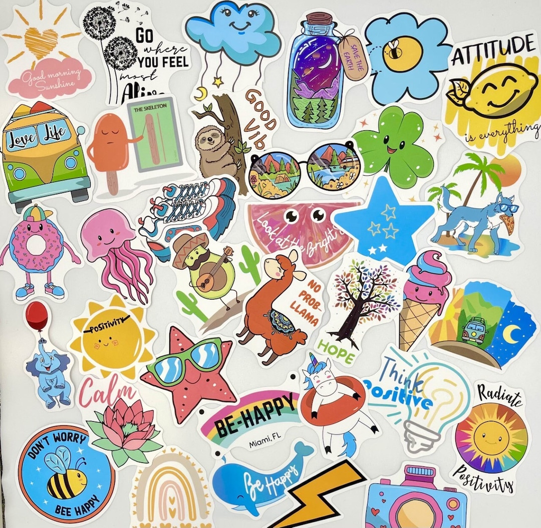 210 Random Sticker Pack Laptop Stickers Cute Stickers Vinyl Water