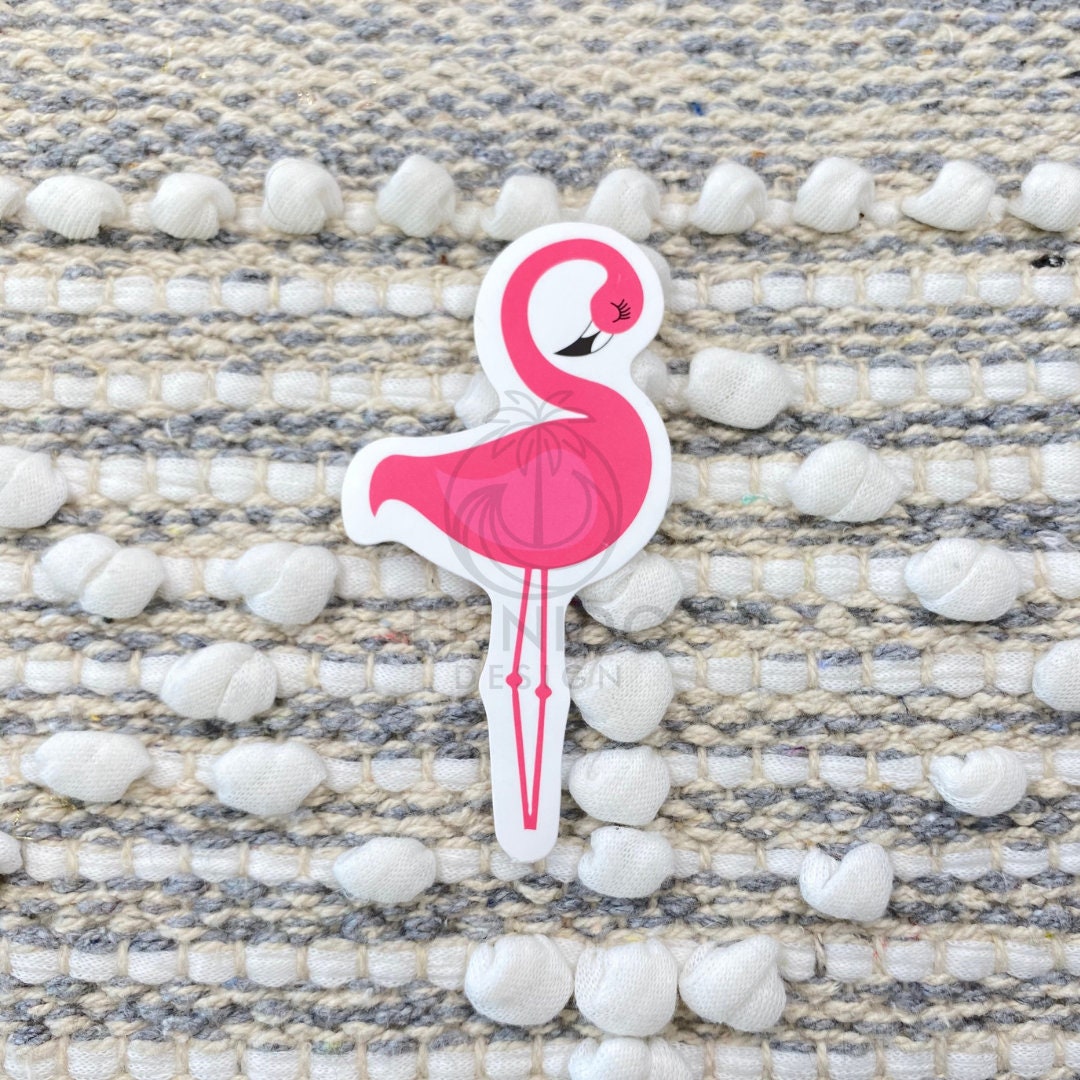 Pink Flamingo Vinyl Sticker Best Friend Gift Laptop Decals | Etsy