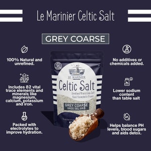 Le Marinier Celtic Salt Grey Coarse 8.81oz 0.6lb Unrefined French Sea ...