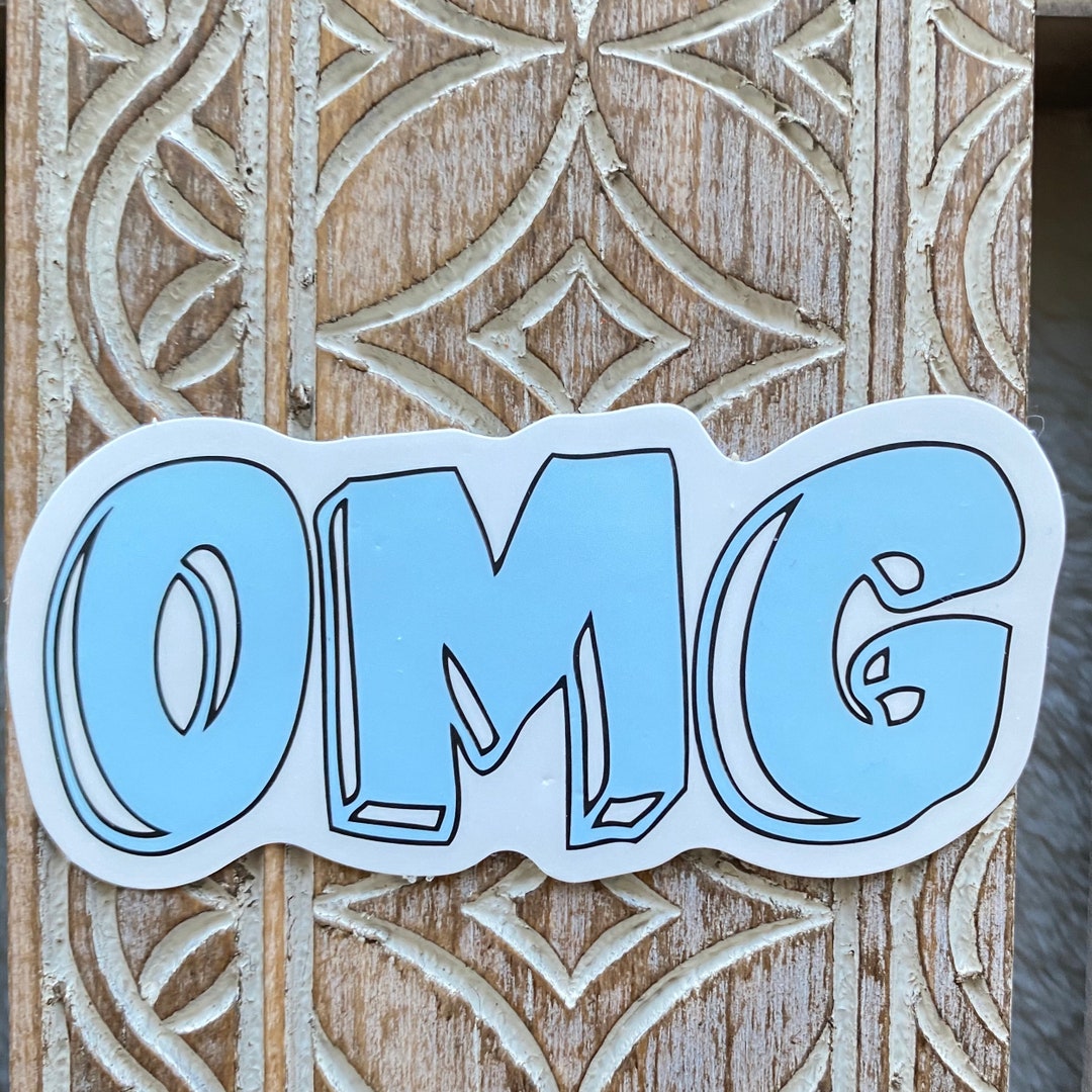 Blue OMG Vinyl Sticker, Best Friend Gift, Laptop Decals, Cute Stickers ...
