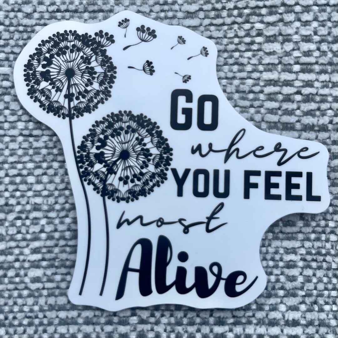 Go Where You Feel Most Alive Vinyl Sticker, Best Friend Gift, Laptop ...