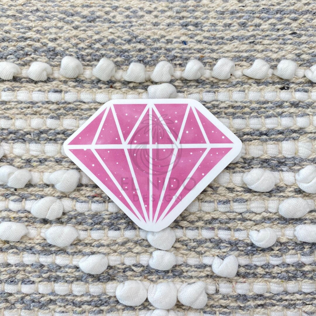 Pink Diamond Vinyl Sticker, Best Friend Gift, Laptop Decals, Cute ...