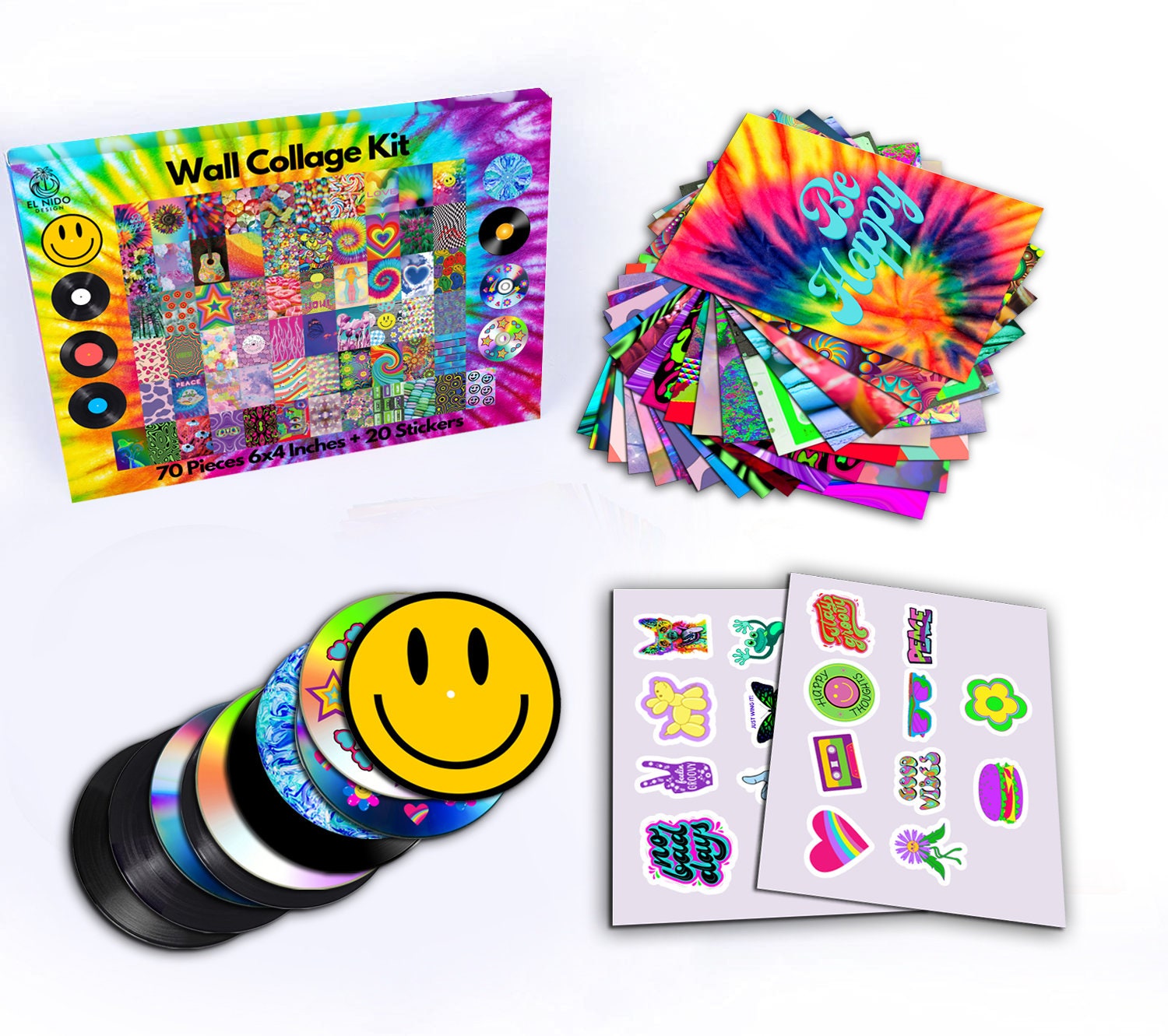 70 PRINTED Indie Wall Collage Kit Collage Kit, 4x6" Aesthetic Indie ...