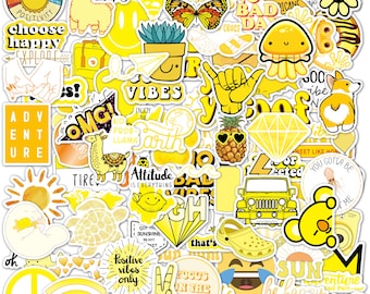 Yellow Stickers | Etsy