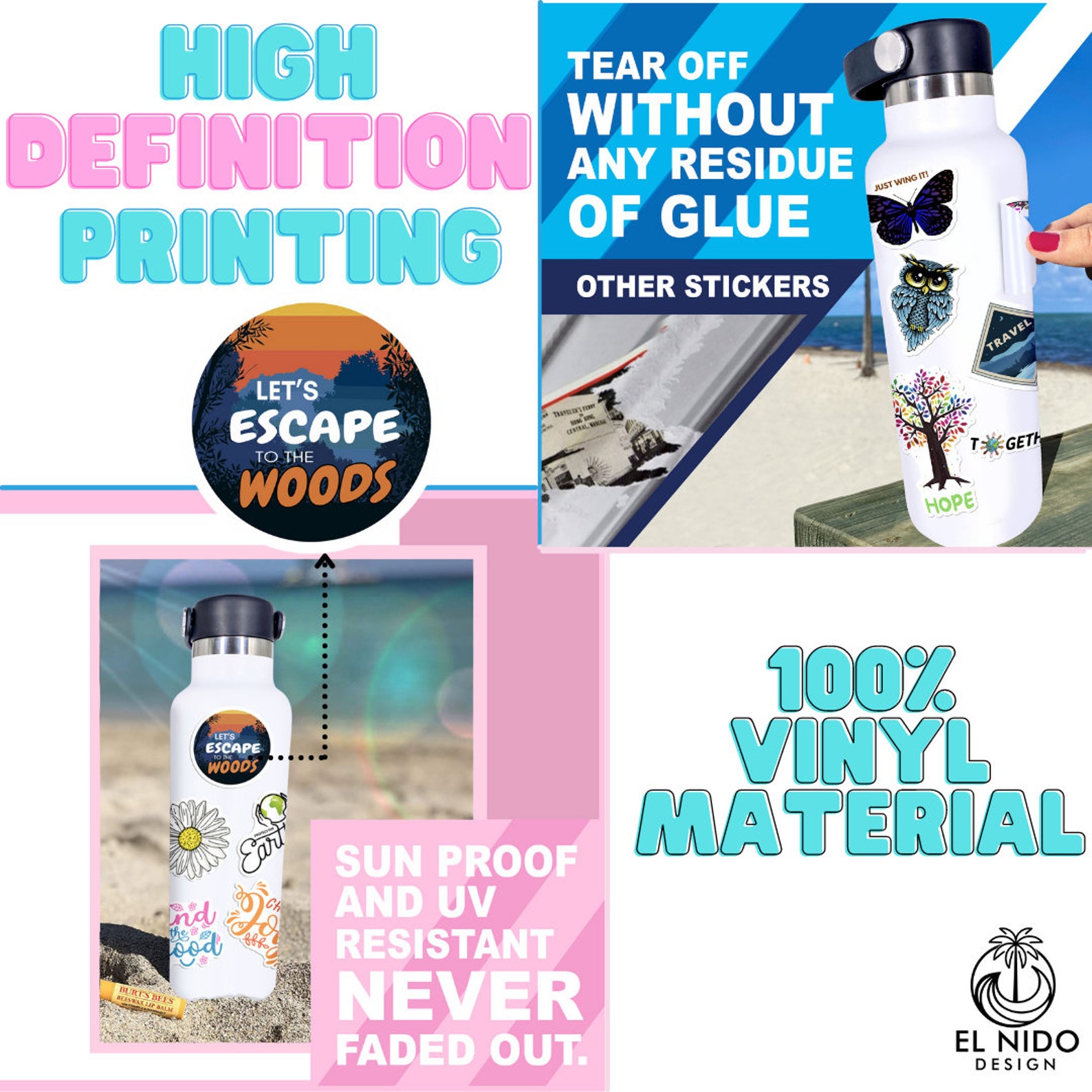 5-210 Sticker Pack Laptop Stickers Cute Stickers Vinyl Water - Etsy