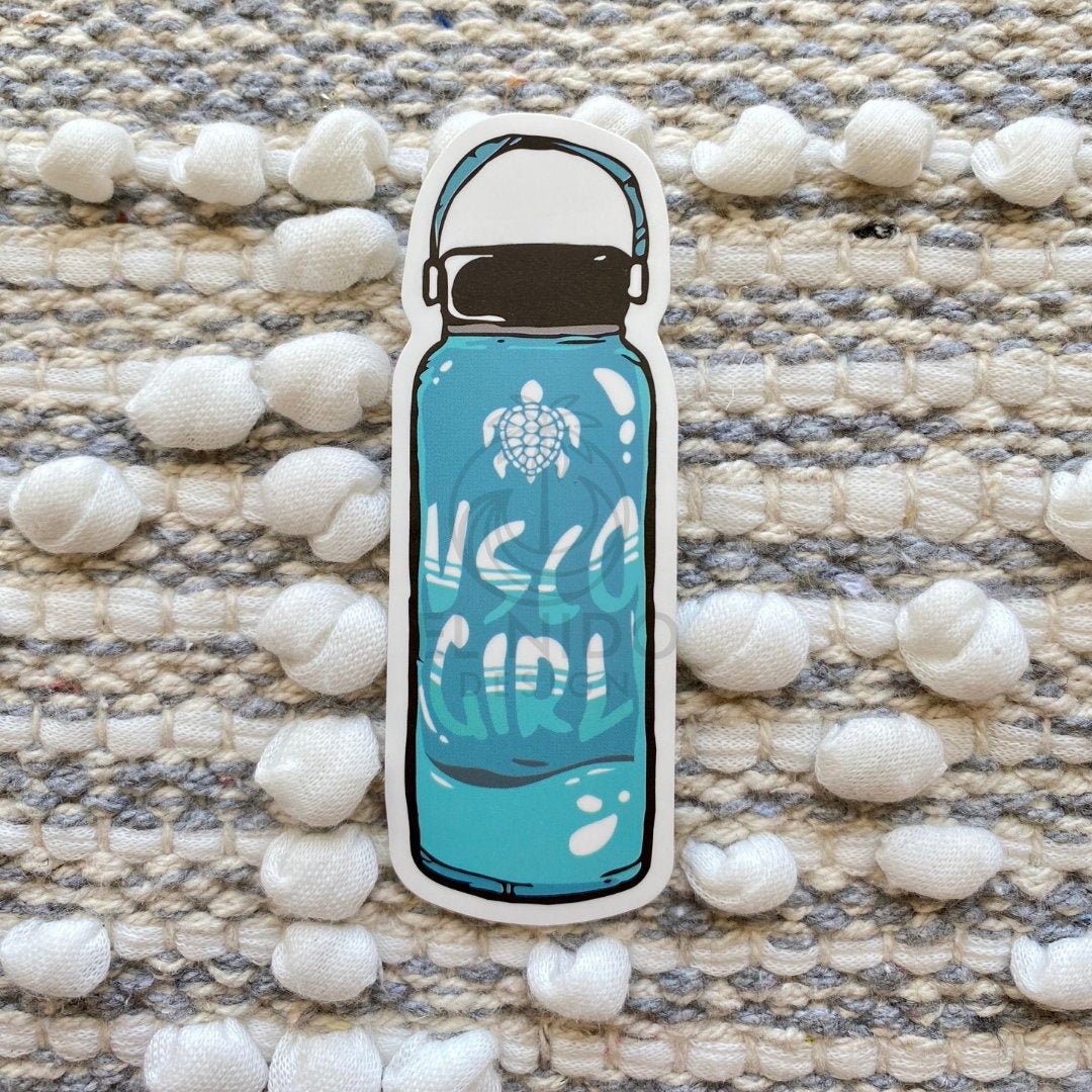 Blue Vsco Waterbottle Vinyl Sticker, Best Friend Gift, Laptop Decals ...