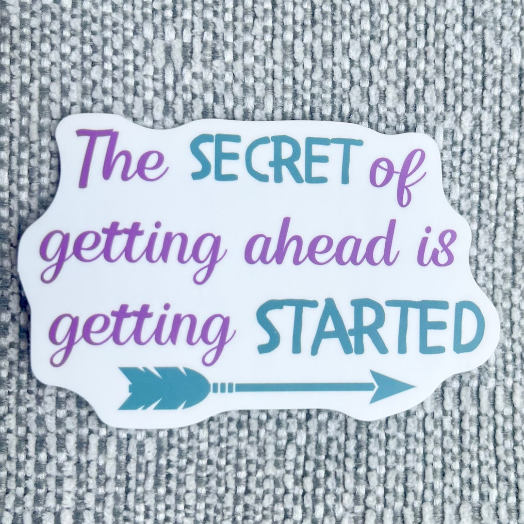 Getting Started Vinyl Sticker, Best Friend Gift, Cute Stickers ...