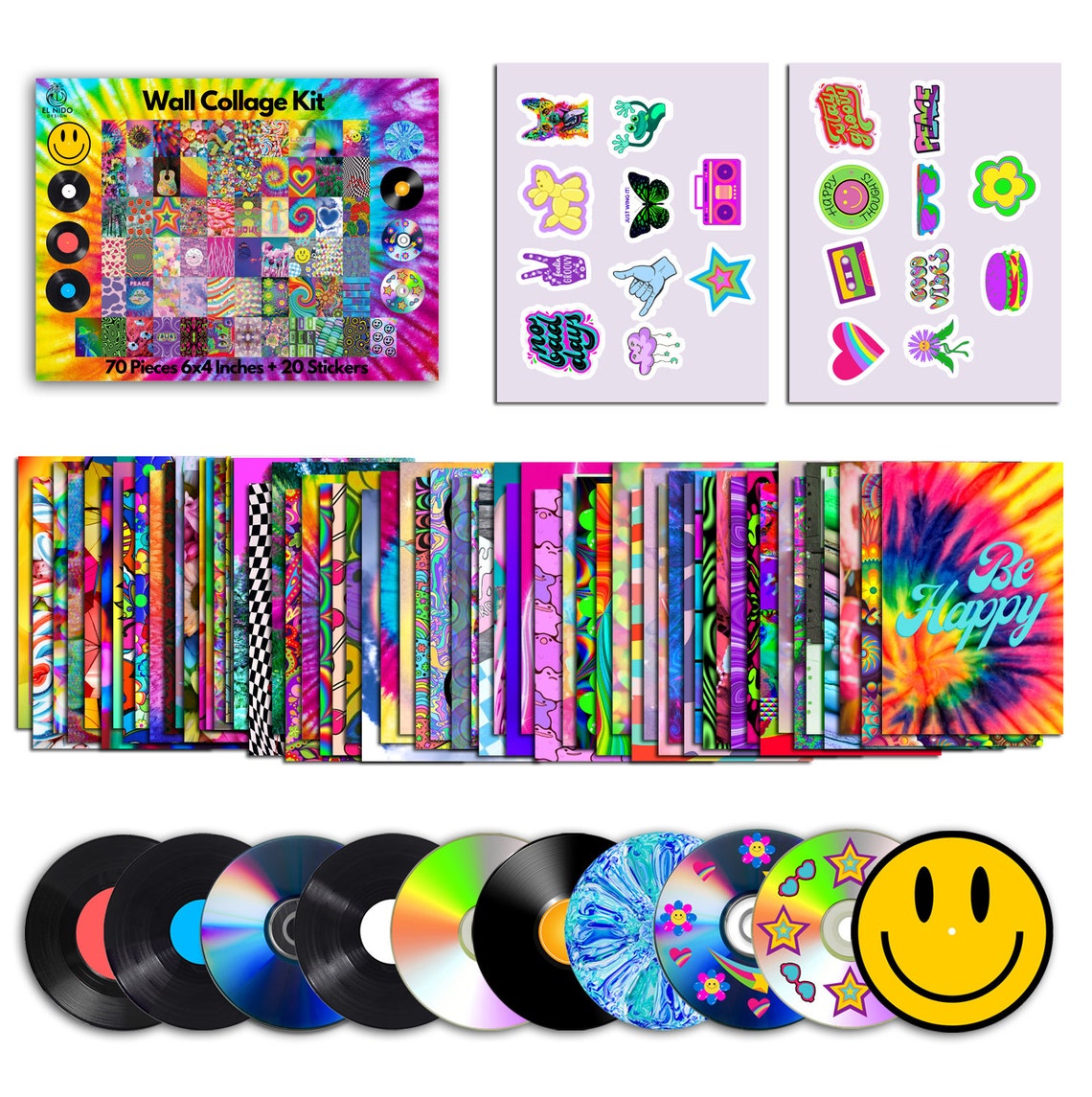 70 PRINTED Indie Wall Collage Kit Collage Kit, 4x6" Aesthetic Indie ...