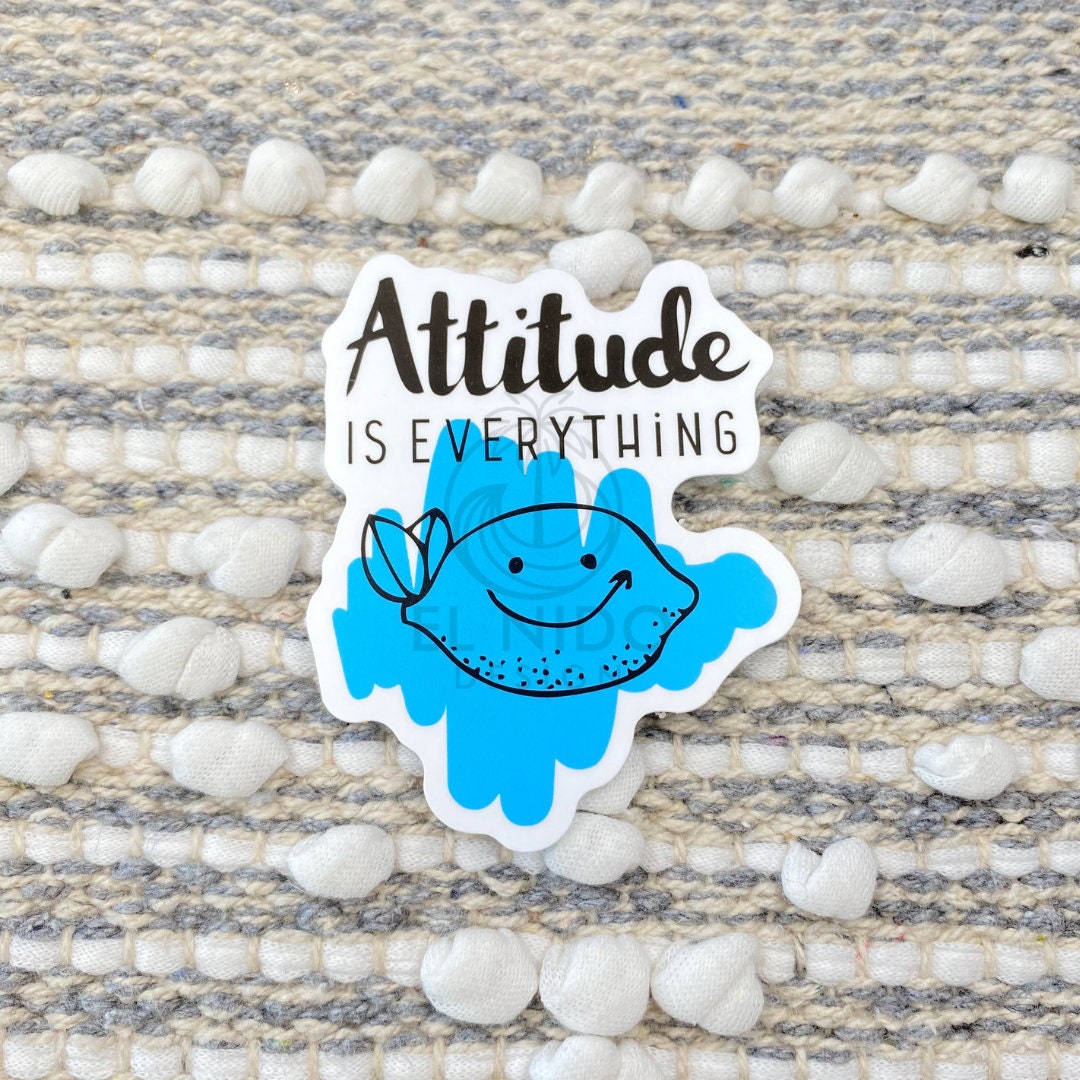 Blue Attitude is Everything Vinyl Sticker, Best Friend Gift, Laptop ...