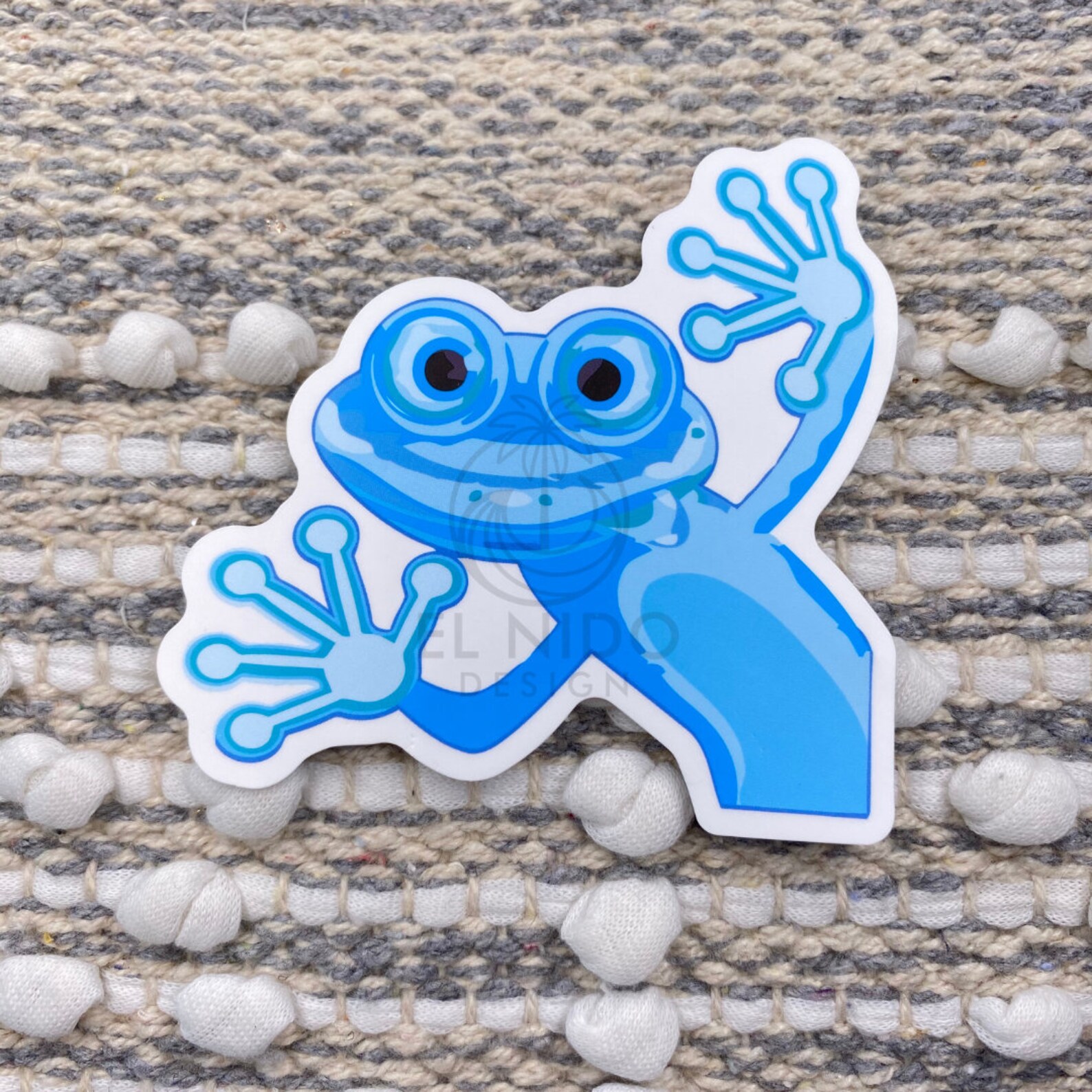 Blue Frog Vinyl Sticker Best Friend Gift Laptop Decals Cute - Etsy
