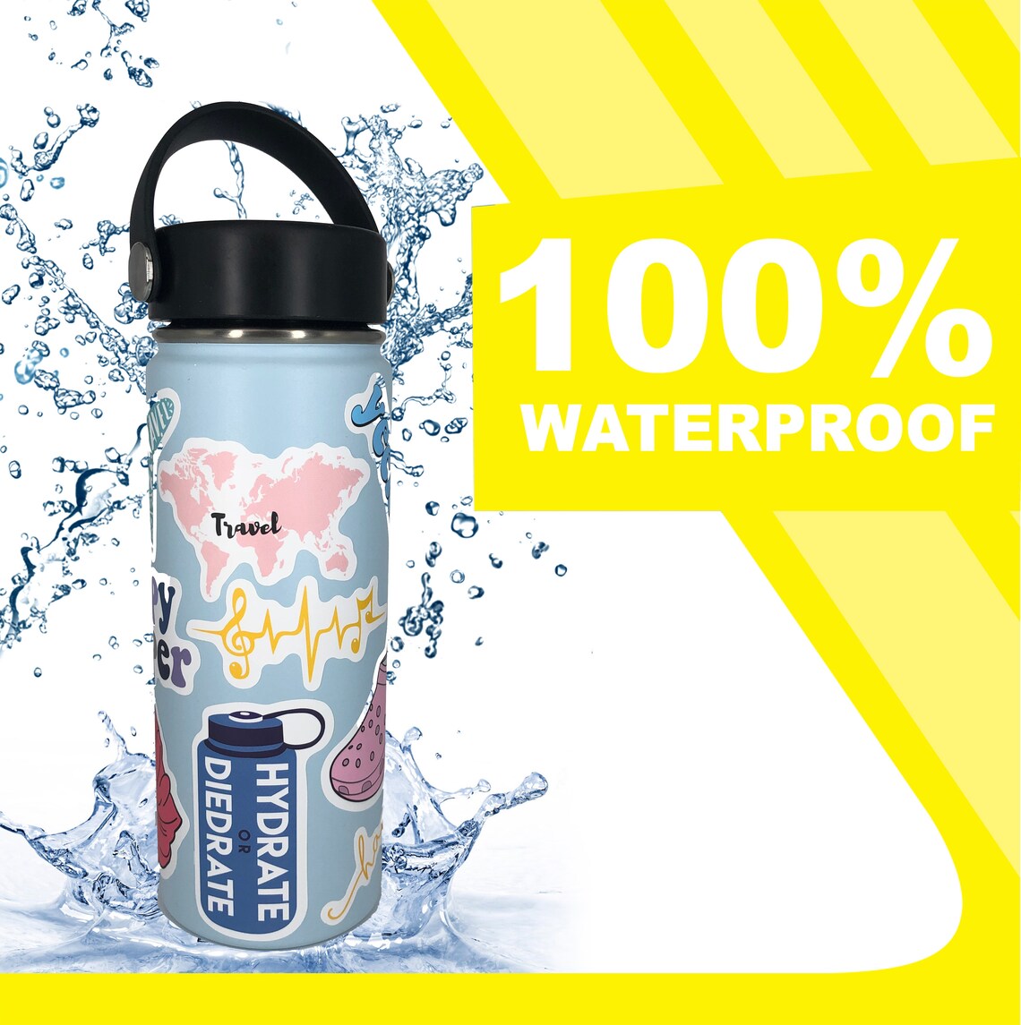 100 Cute Sticker Pack for Water Bottles Stickers for Teens and - Etsy