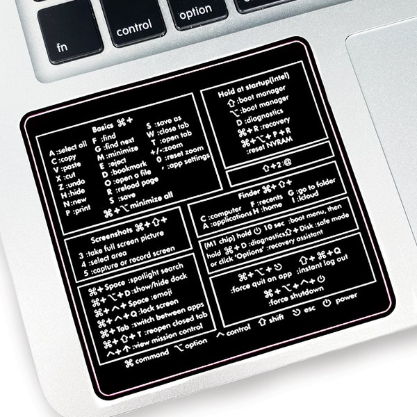 Mac Keyboard Shortcut Stickers - Etsy