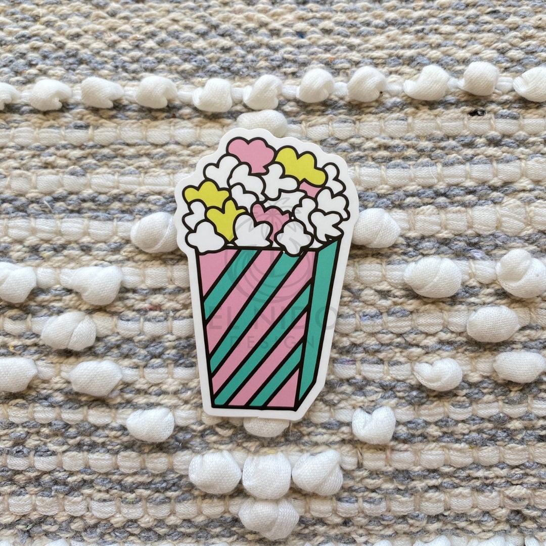 Pop-corn Vinyl Sticker, Best Friend Gift, Laptop Decals, Cute Stickers ...