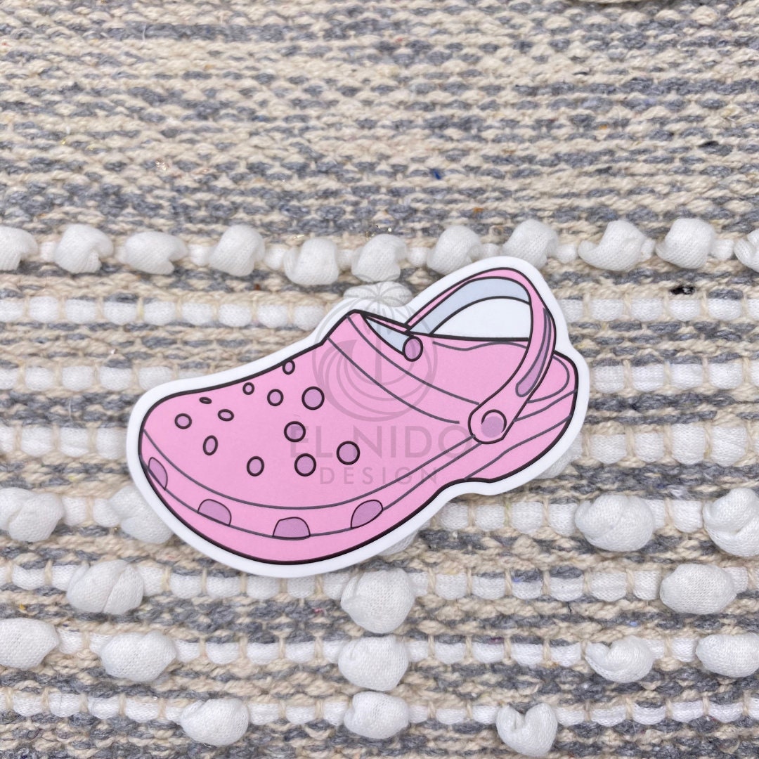 Pink Crocs Vinyl Sticker, Best Friend Gift, Laptop Decals, Cute ...