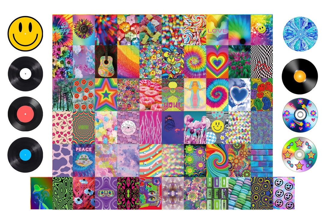 70 PRINTED Indie Wall Collage Kit Collage Kit, 4x6" Aesthetic Indie ...