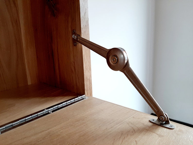 Solid Oak Bureau and Shelves - Etsy
