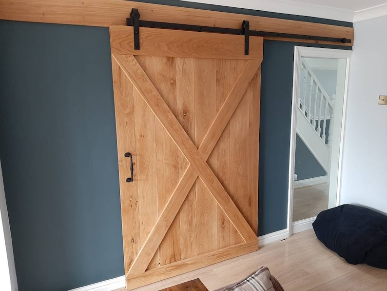 Sliding Oak Barn Door. 1000mm Wide - Etsy