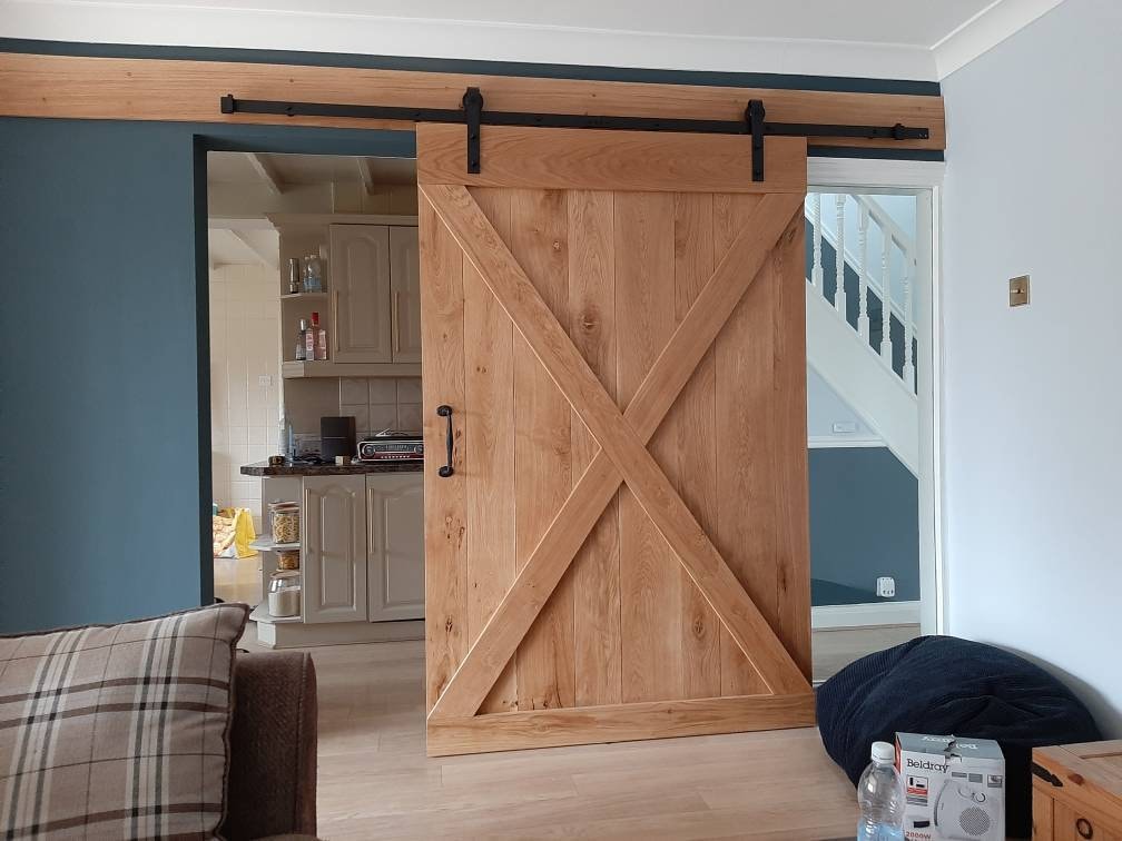 Sliding Oak Barn Door. 1000mm Wide - Etsy