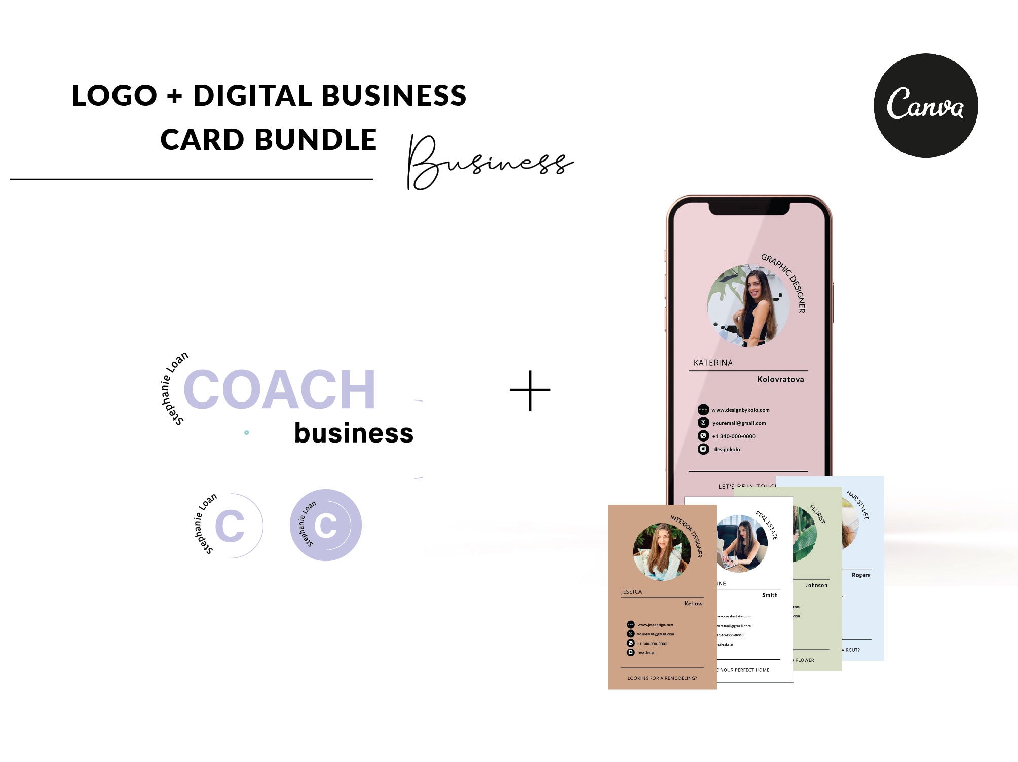 Business Bundle Canva Template | Modern Business Card | Editable ...