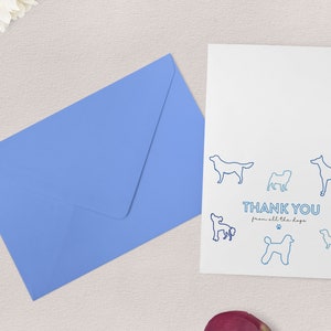 Printable Dog Thank You Card 3 Colors Included - Etsy