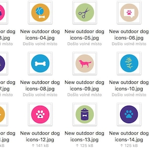 Dog Instagram Story Highlight Cover Icons - Dog Icons Bundle Bright ...