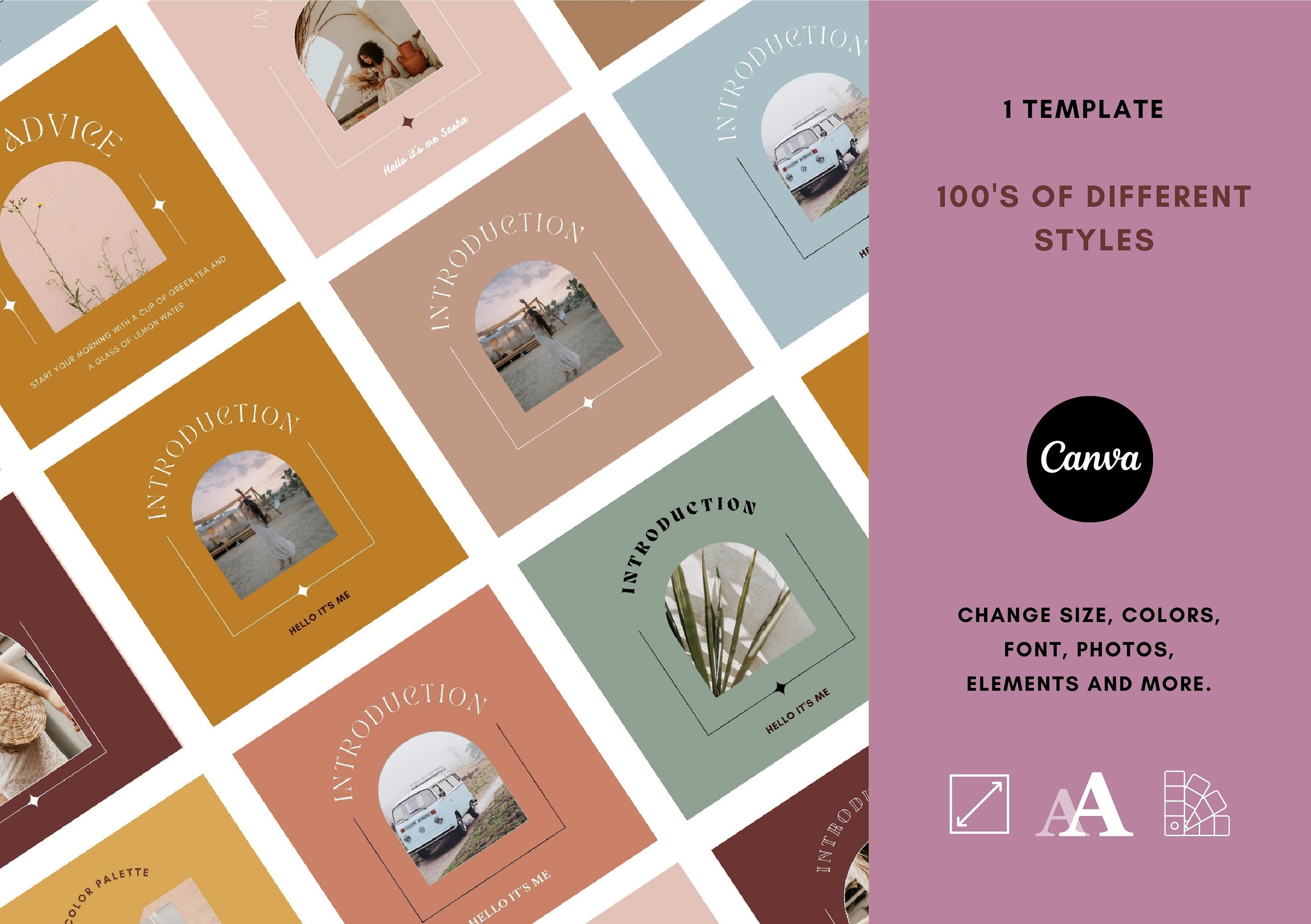 Spiritual Instagram Post Templates - Holistic Templates Social Media ...