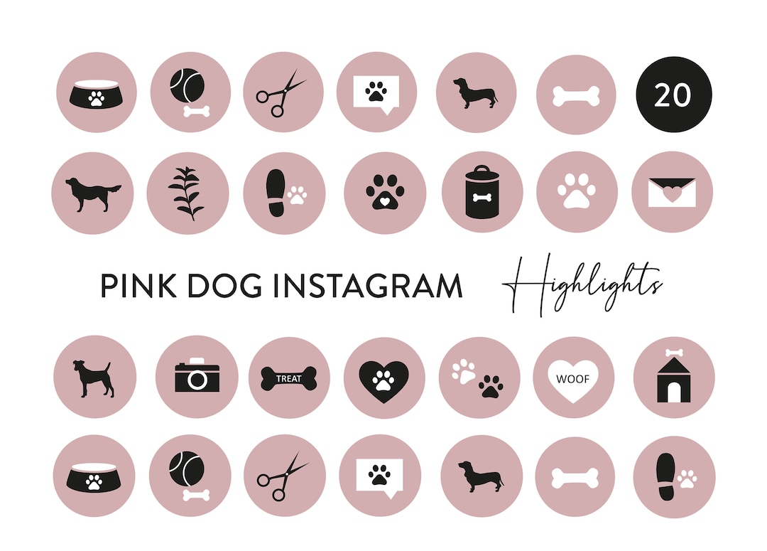 Dog Breed Instagram Story Highlight Cover Icons - Dog Icons Bundle ...