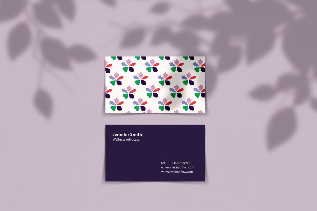 Women Business Card Template / Flower Business Cards Printable / Small ...
