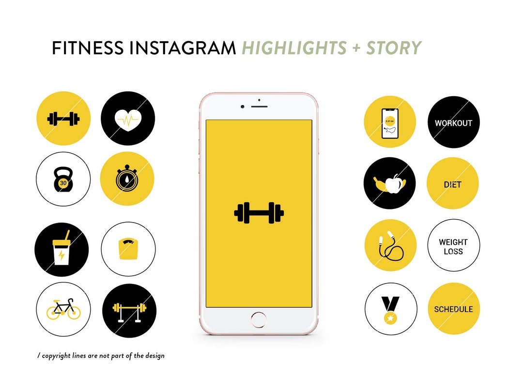 Fitness Instagram Story Highlight Icons- Personal Trainer/gym/fitness ...
