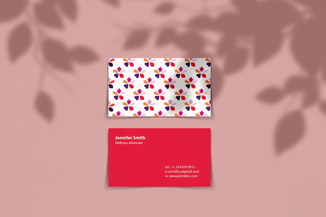 Women Business Card Template / Flower Business Cards Printable / Small ...
