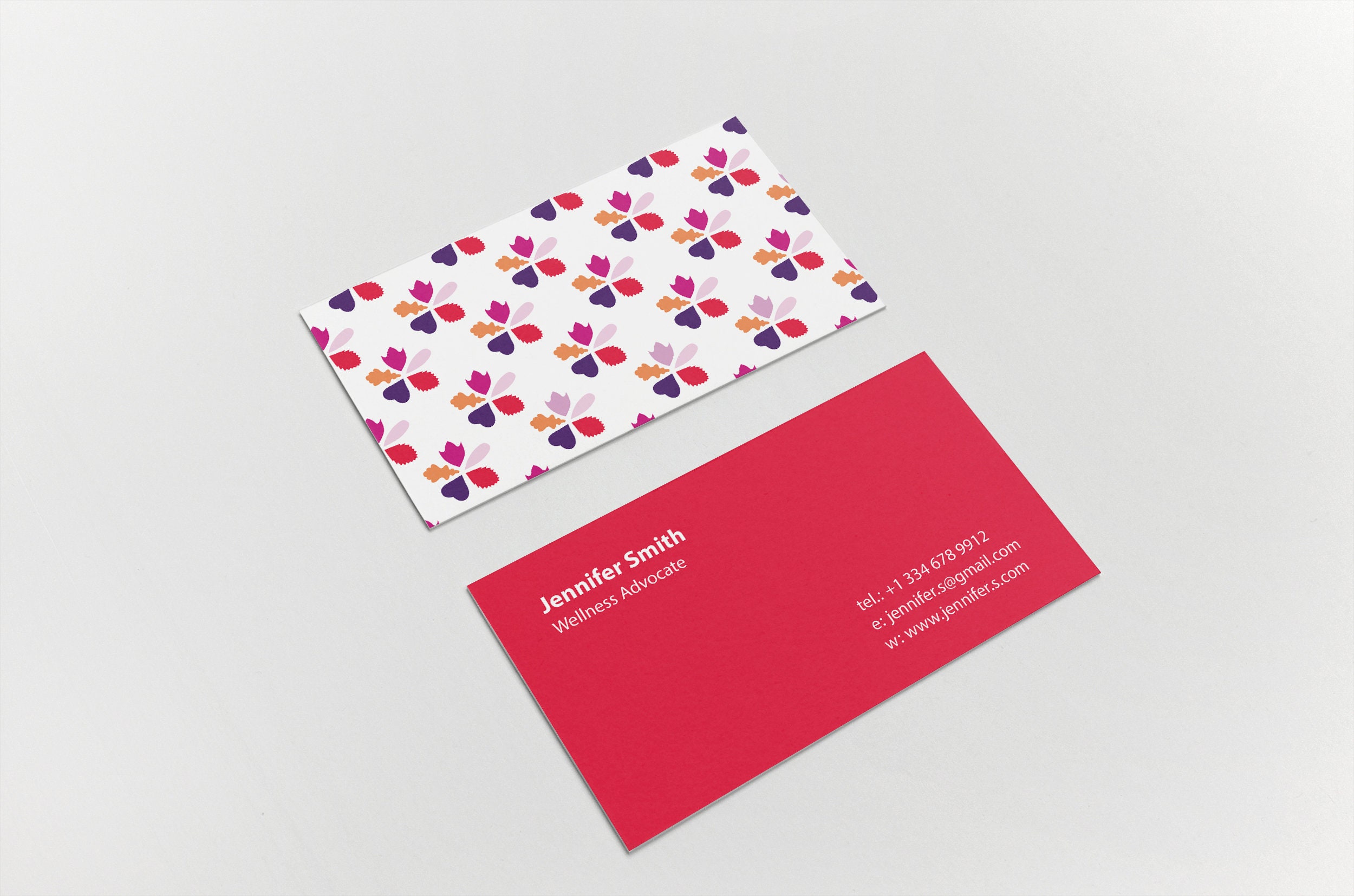 Women Business Card Template / Flower Business Cards Printable / Small ...