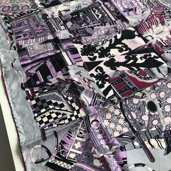 Purple Silk Scarf - Etsy