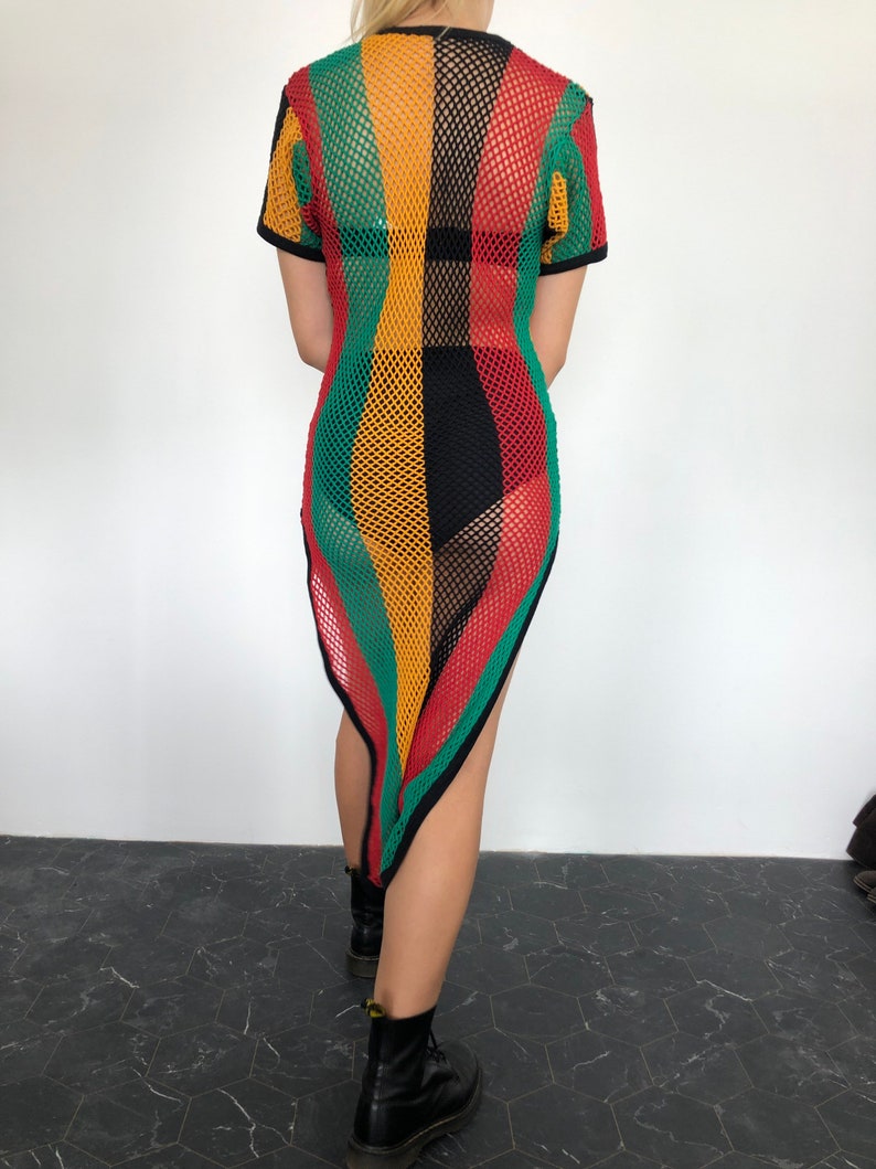 Vintage Sheer Mesh Net Dress for Women Stretchy Short - Etsy