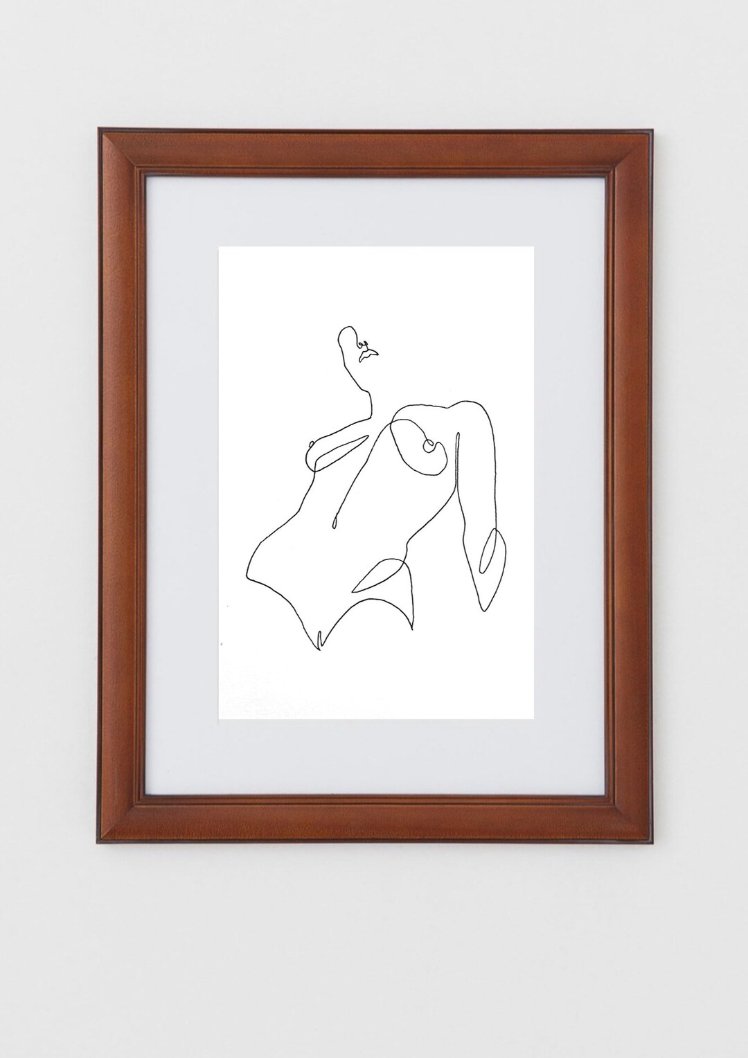 Lean 1 Fine Line Body Positive Figure Study Original - Etsy