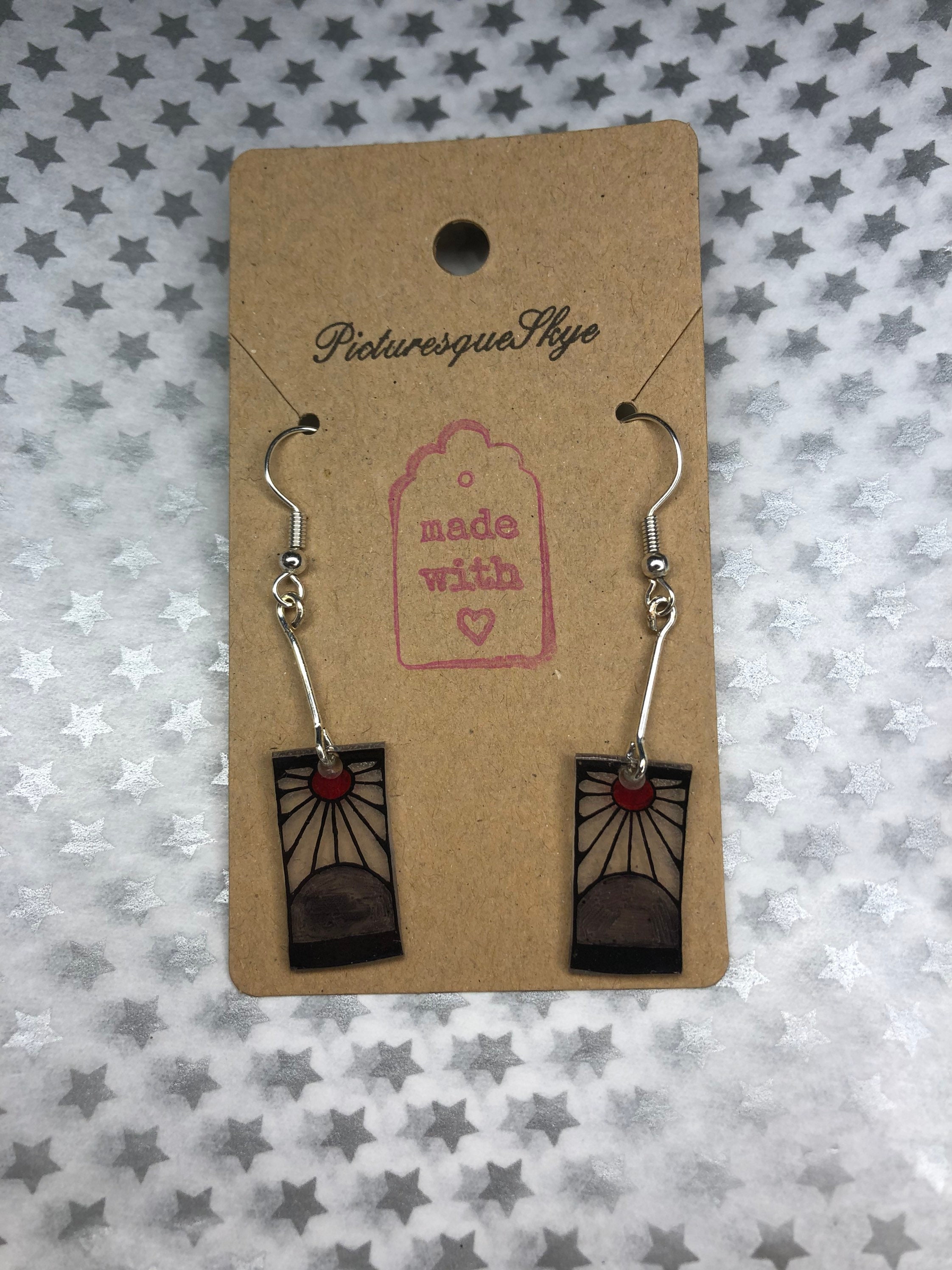 Demon Slayer Inspired Hanafuda Earrings - Etsy UK