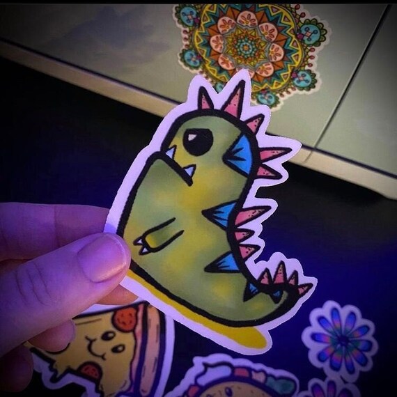 Green Monster Sticker 3 Handmade Hand Drawn Sticker | Etsy