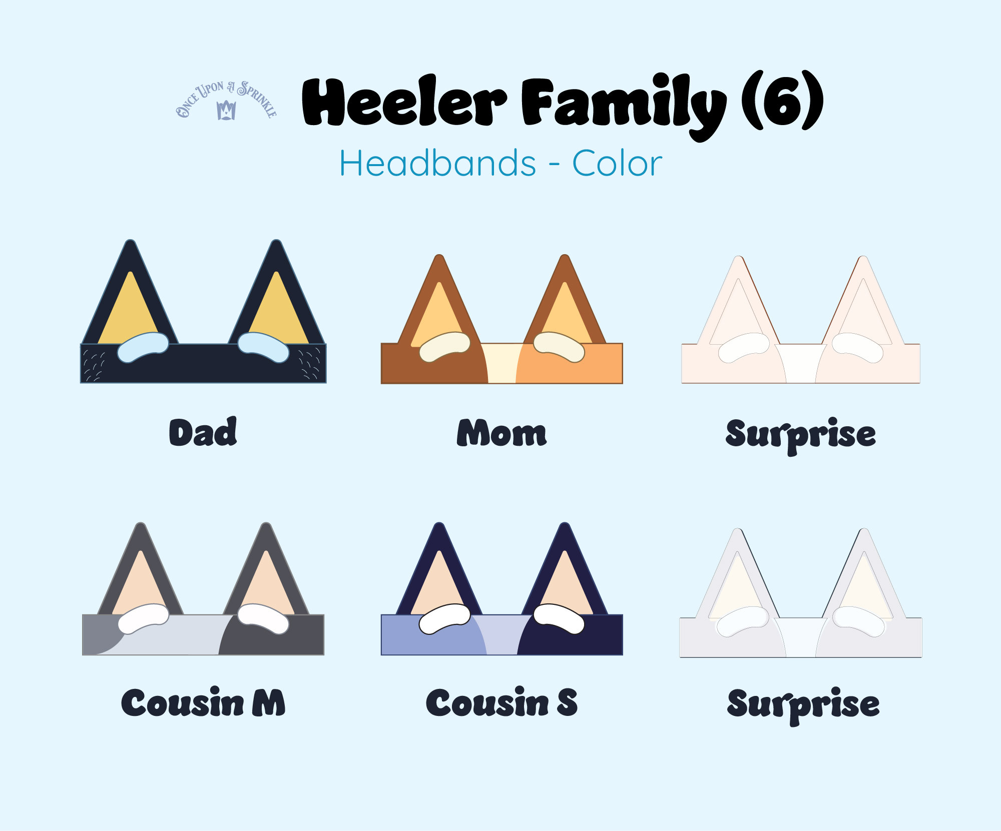 Heeler Family Headband Bundle - Etsy