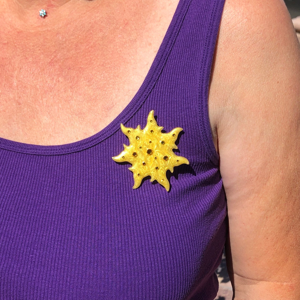 Rapunzel Tangled Sun Brooch/pin . Disney Inspired Brooch/pin . Genuine ...