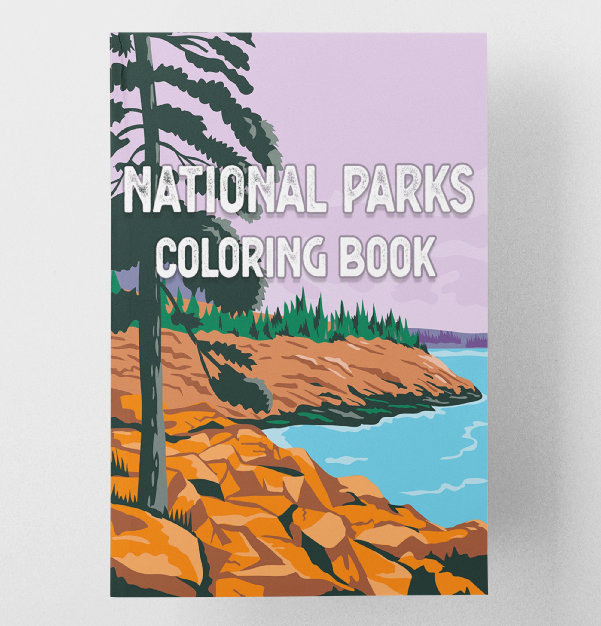 National Parks Coloring Book USA With 60 Illustrations to Color for ...