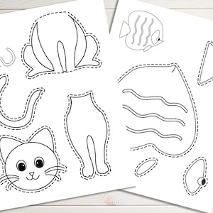 Scissor Cutting Printable Activity Cut and Paste Worksheets With ...