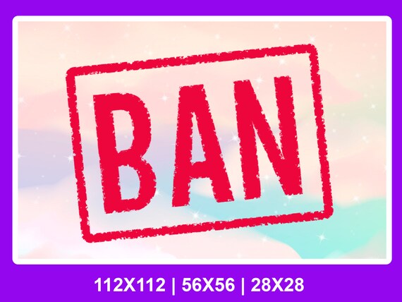 Ban Stamp Emote Twitch Stream Discord Emote Youtube Emote | Etsy