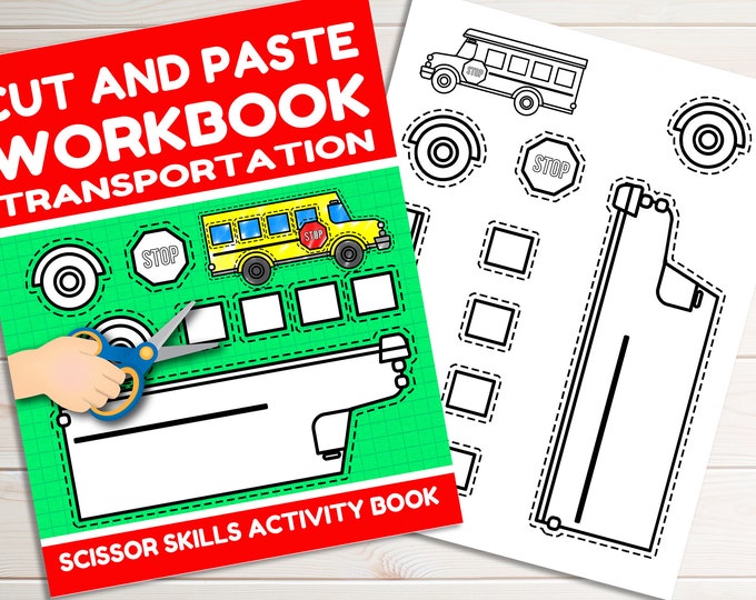 Scissor Cutting Printable Activity Cut and Paste Worksheets With ...