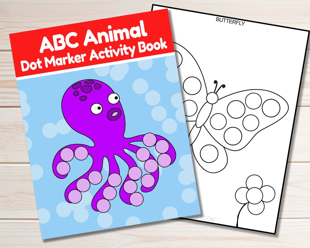 Printable ABC Animal Dot Marker Kid's Activity Book - Etsy
